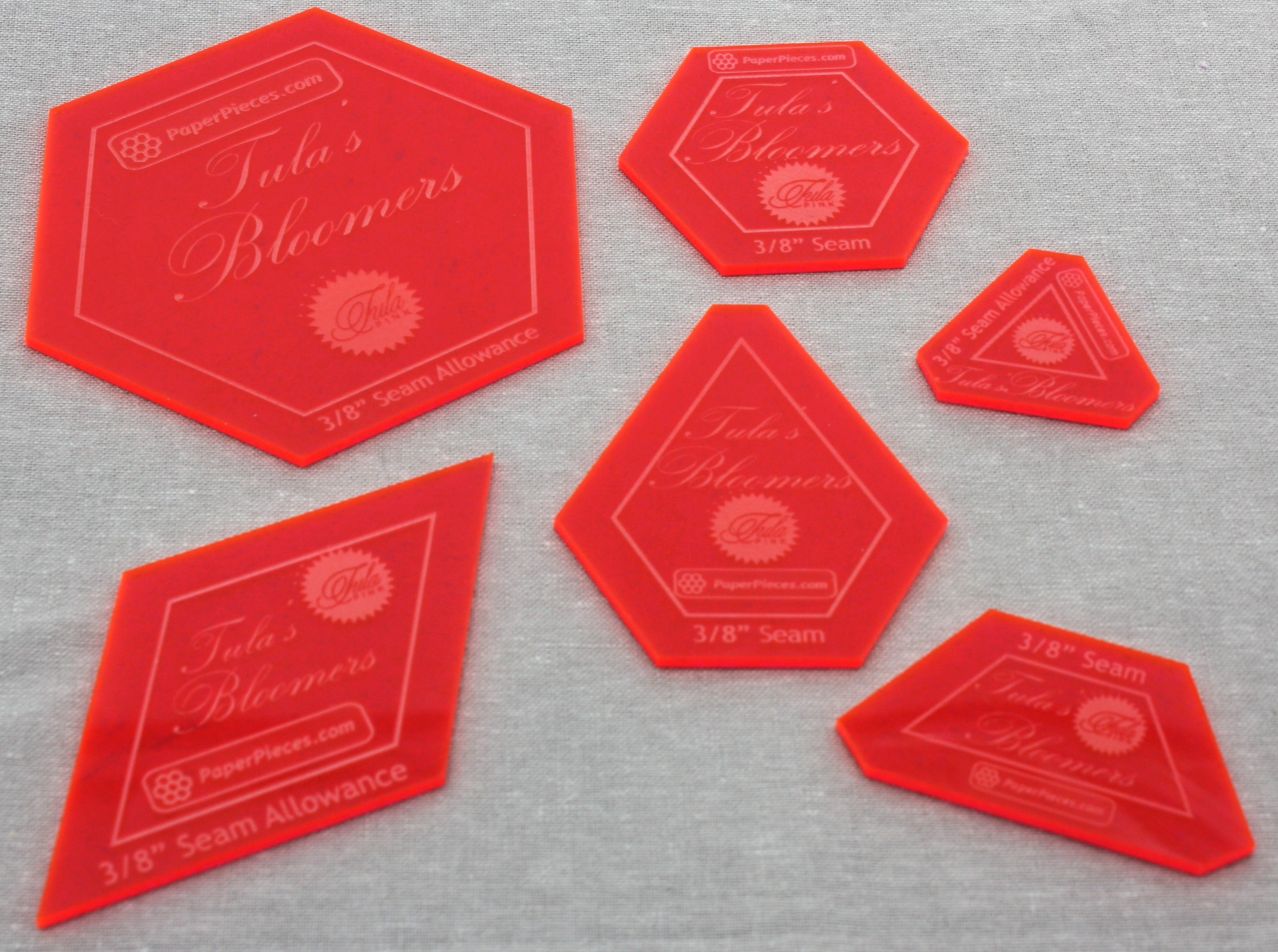 Tula's Bloomers - EPP Acrylic Templates – Stitch Fabric Company
